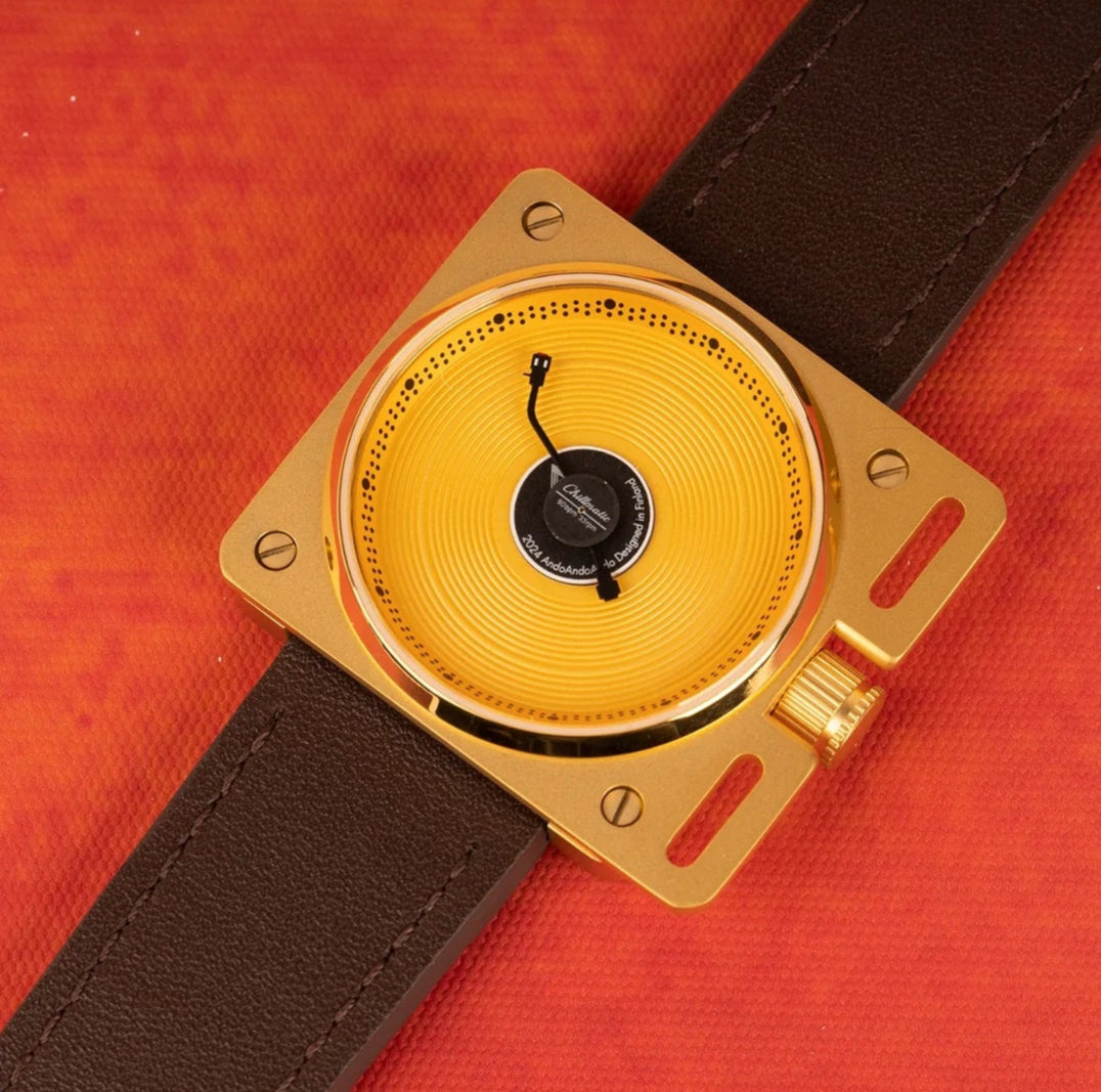 Ando - Vinyl Record Automatic Watch (R1-All Gold L.E) – bigtimesgp
